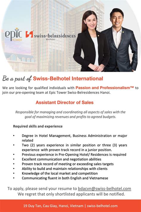 Phuong Bui On Linkedin We Are Looking For An Assistant Director Of Sales With Passion And…