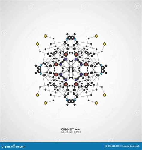 Connect Dots And Lines Vector Abstract Figure Stock Illustration Illustration Of Community
