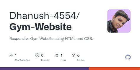 Github Dhanush 4554gym Website Responsive Gym Website Using Html