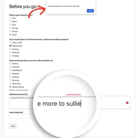 How To Restrict Special Characters From A Form Field