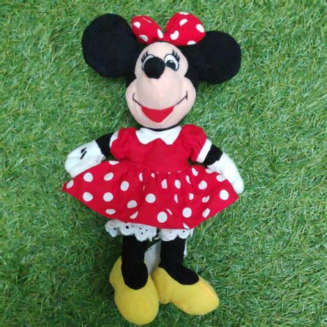 Jual Boneka Minnie Mouse Polkadot Merah Katun Classic Teman Mickey