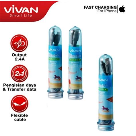 Vivan Data Cable Ctl S New Color Cable Data A M Fast Charging Lighting For Iphone Original