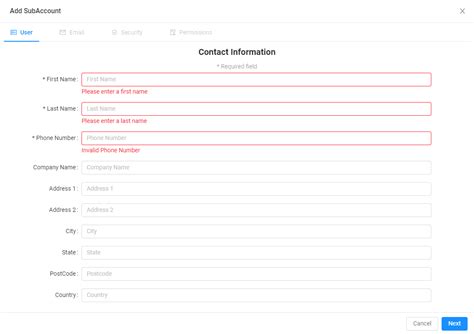 hostek dashboard creating and managing subaccounts general