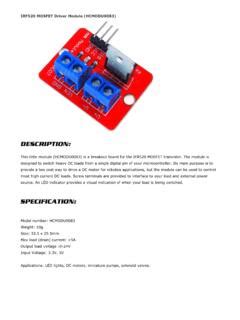 IRF520 MOSFET Driver Module HCMODU0083 Irf520 Mosfet Driver Module Hcmodu0083 Pdf PDF4PRO