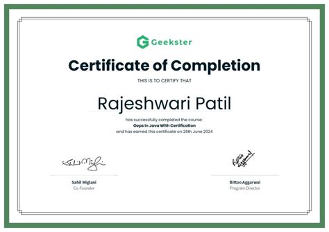 Rajeshwari Patil On Linkedin Java Oop Certification Geekster