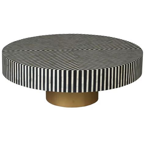 Handmade Stripped Coffee Table Bone Inlay Table Centre Table Camel