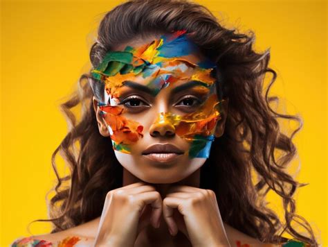Premium Ai Image Embracing Artistry Indian Models Expressive Look A