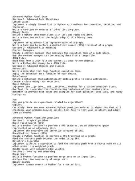Advanced Python Test Questions Pdf