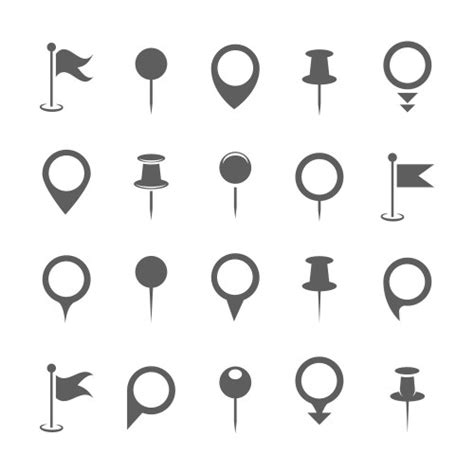 Map Pin Flat Design Style Modern Icon Pointer Vector Image