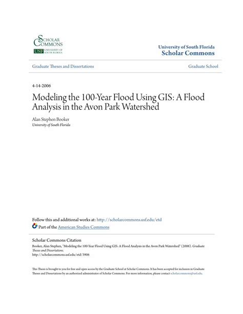 Pdf Modeling The 100 Year Flood Using Gis A Flood Analysis In