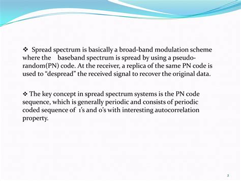 Performance Of Spread Spectrum System Pptx
