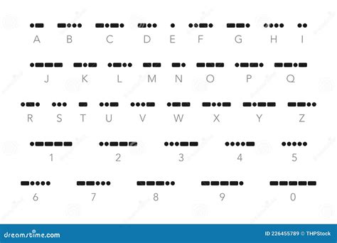 International Morse Code Alphabet With Numbers Royalty Free Illustration