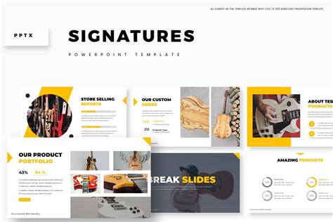 signatures powerpoint template presentation templates ~ creative market