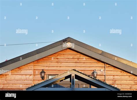 Close Up Of Triangular Roof Shape Stock Photo Alamy
