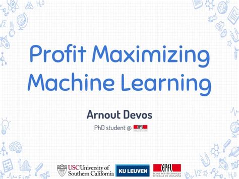 Profit Maximizing Machine Learning Amld2019 Ppt