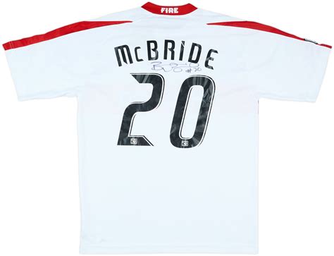 2003 04 Chicago Fire Signed Home Shirt Mcbride 20