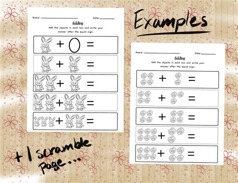 Kinder Math Adding Objects Downloadable Pdf Worksheets For Kinder