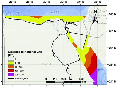Map Showing Distance From Sites To National Grid Download Scientific Diagram