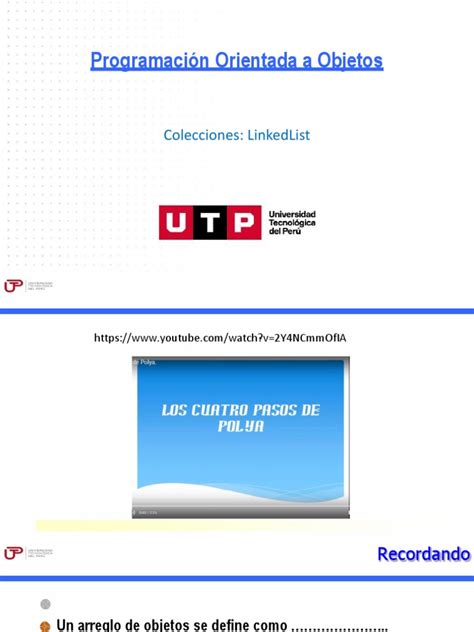Programación Orientada A Objetos Colecciones Linkedlist Pdf Programación De Computadoras