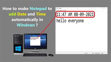 How To Make Notepad To Add Date And Time Automatically In Windows YouTube