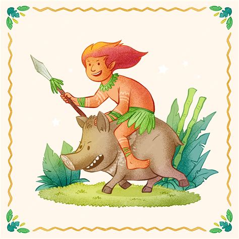 Free Vector Hand Drawn Curupira Illustration