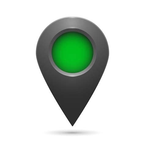 Premium Vector Realistic Geolocation Map Pin Code Icon The Geolocation Icon Is Gray With