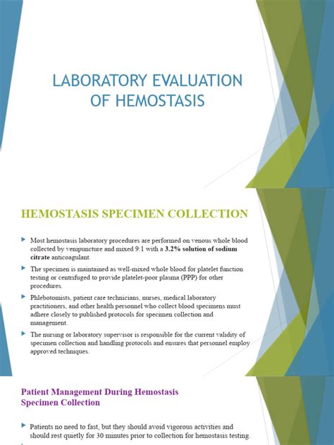 Laboratory Evaluation Of Hemostasis Pdf Coagulation Platelet