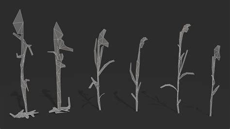 Artstation Modular Wetland Plants Set 01 Game Assets