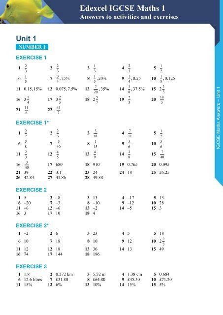 Edexcel Igcse Mathsbook1 Answers