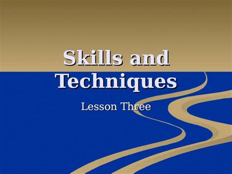 Ppt Skills And Techniques Lesson Three Stages Of Skill Learning