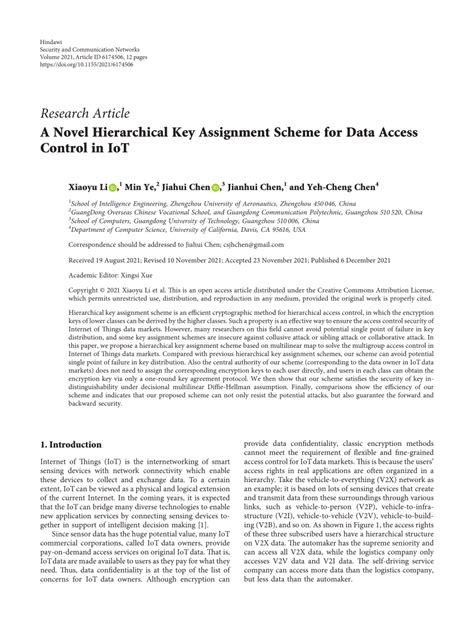 Pdf A Novel Hierarchical Key Assignment Scheme For Data Access