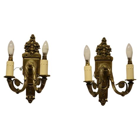 Large Pair Of Neo Classical Wall Sconces At 1stdibs