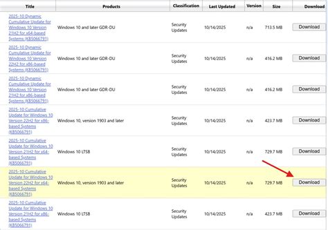 Dernière Mise à Jour Windows 10 Kb5066791 Sans Esu Liens De Téléchargement Direct Msu