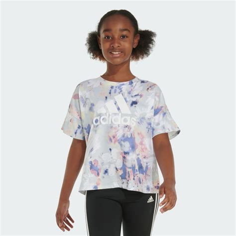 Adidas All Over Print Loose Box Tee Blue Free Shipping With Adiclub