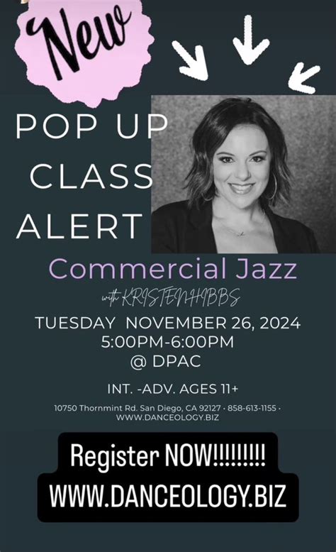 Pop Up Class Alert Danceology
