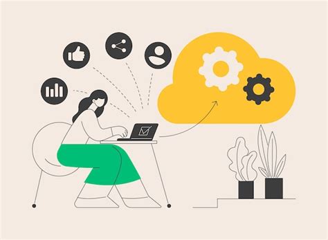 Premium Vector Cloud Based Engine Abstract Concept Vector Illustration Infrastructure As A