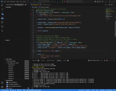 Debug Google Chat Apps Google For Developers
