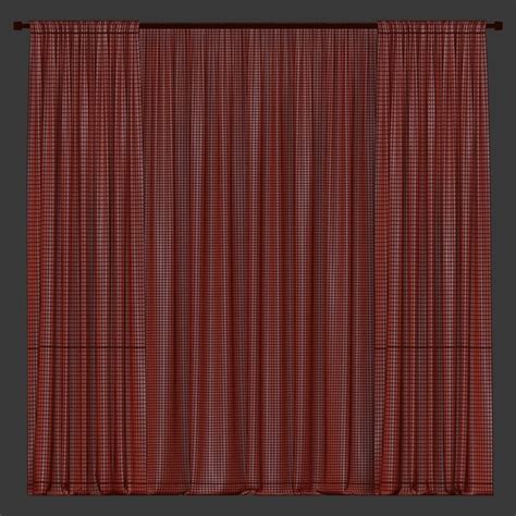 얇은 명주 그물과 커튼 3d 모델 19 Max Free3d