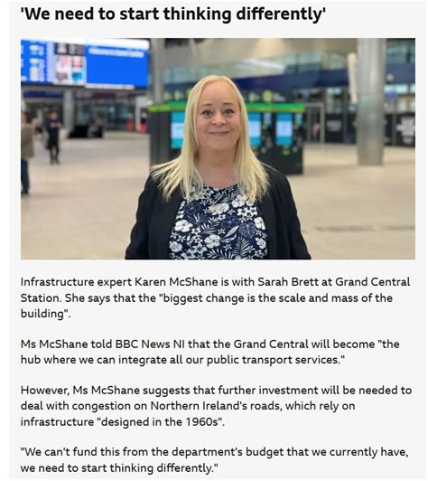 Grand Central Station Opens In Belfast My Boss Karen Mcshane On Bbc News Ni Explaining That