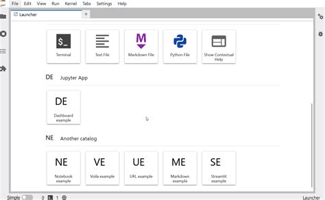 Usage JupyterLab App Launcher