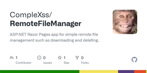 GitHub CompleXss RemoteFileManager ASP NET Razor Pages App For Simple Remote File Management