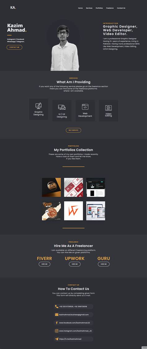 personal portfolio website ui ux design on behance in 2025