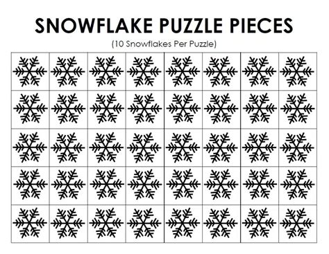 Snowflake Puzzle Math Love