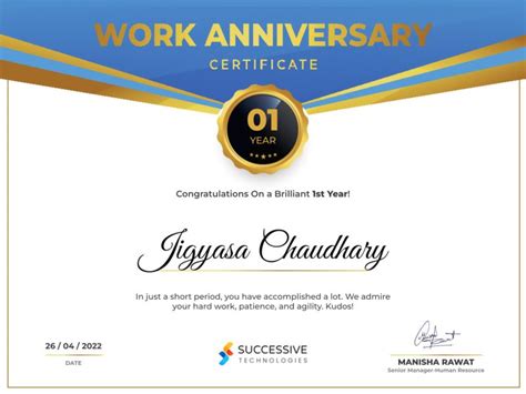 Jigyasa Chaudhary On Linkedin Successivetechnologies Firstyearworkanniversary Flutter