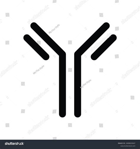 Antibody Icon Vector Immunology Symbol Antigen Stock Vector Royalty