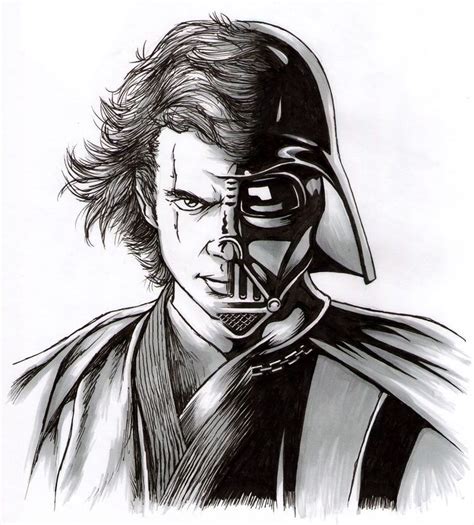 Darth Vader Tattoo Darth Vader Drawing Darth Vader Vector Star Wars
