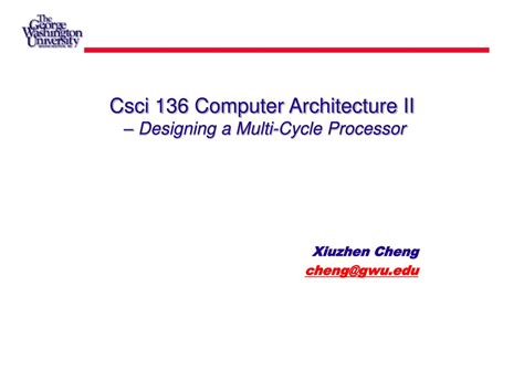 Ppt Csci 136 Computer Architecture Ii Designing A Multi Cycle