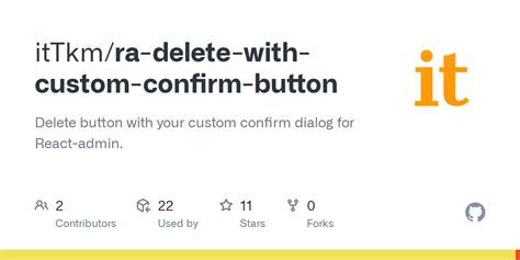 GitHub ItTkm Ra Delete With Custom Confirm Button Delete Button With