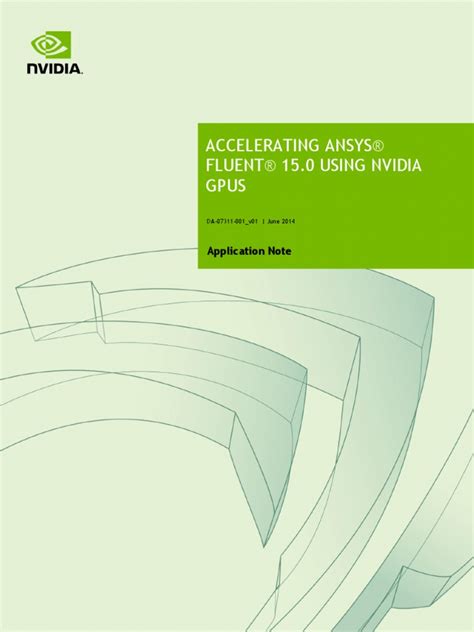 ansys fluent nvidia gpu userguide pdf graphics processing unit