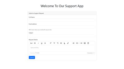 support system with laravel and froala part 1